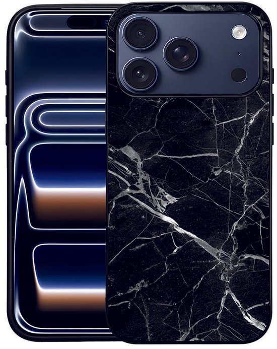 Marmer Zwart Apple iPhone 17 Pro Max Back Cover | bol