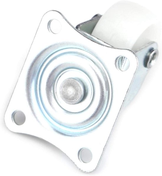 4PCS White Universal Swivel Wheels 25mm - Kleine Zwenkwielen - Meubel ...