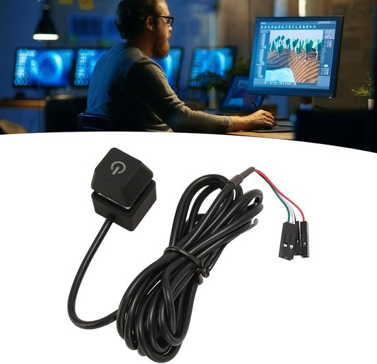 Aan/Uit-knop Verlengstuk voor PC, Externe Schakelaar HDD Voeding -... | bol
