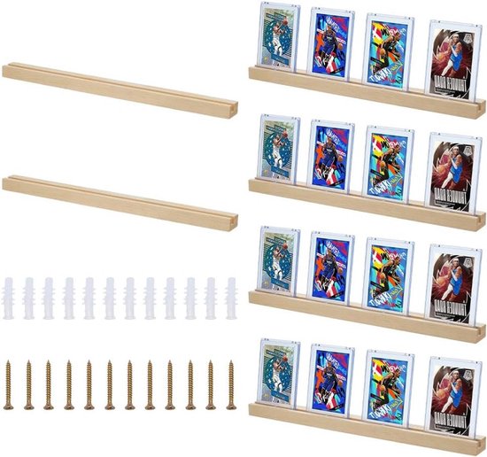 Verzamelkaarten display stand - Houten sportkaartenrek - Kaarten ...