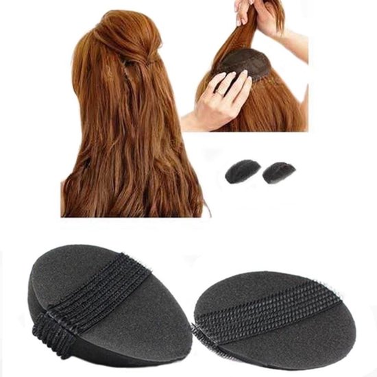 Fluffy Haarclip - Haarkussens - Perfect Puff Kussen - Hoofd en Gezicht ...