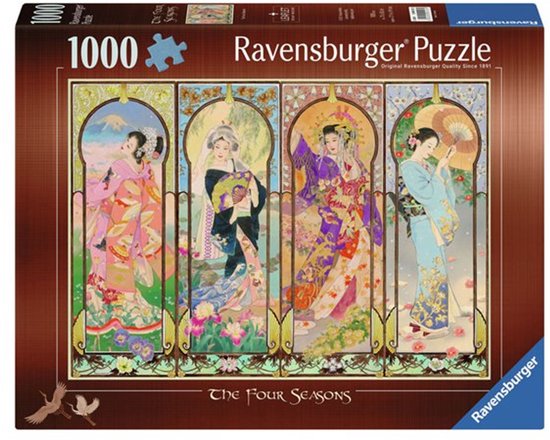 Ravensburger legpuzzel De Vier Seizoenen 1000 stukjes kunst puzzel. | bol