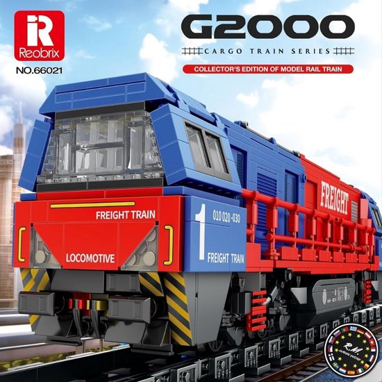 Reobrix 66021 G2000 Vracht trein retro classic bouwset | Locomotief ...