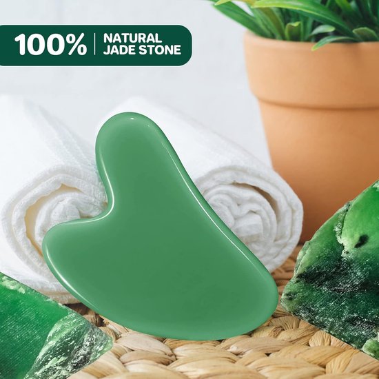 Gua Sha Tool - Guasha Massage Tool - 100% Natuurlijke Jade Steen ...