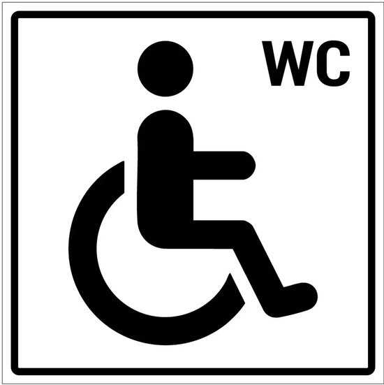 Invalide toilet sticker - 10 x 10 cm | bol