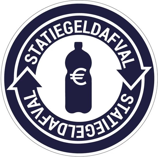 Statiegeld fles sticker - 15 cm | bol