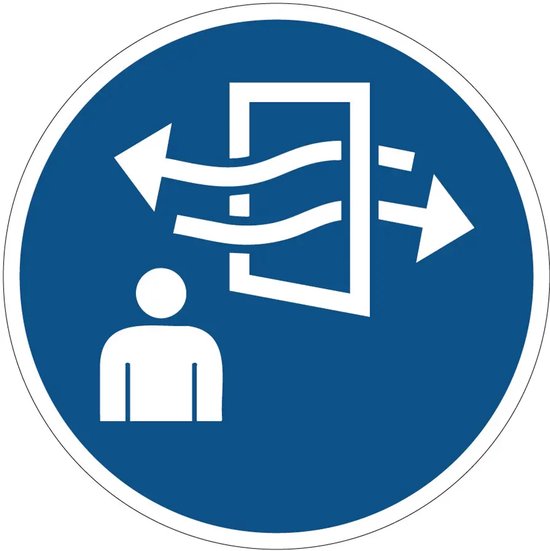 Ventileren verplicht gebodsbord - M056 - Dibond - 30 cm | bol