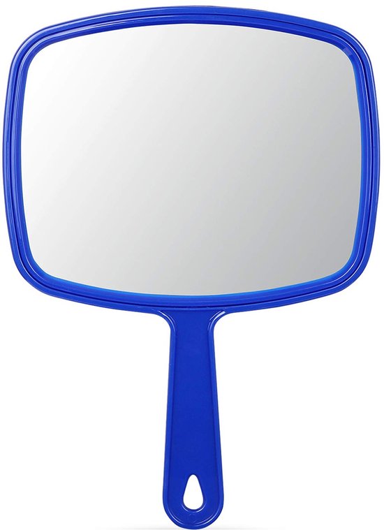 OMIRO Handspiegel, Blauw, Handspiegel, met Handvat, Vierkant, Maat M | bol