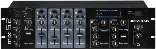 JB Systems MIX 5.2 2 Zonen mixer, 3HE - 19" Rack mixer | bol