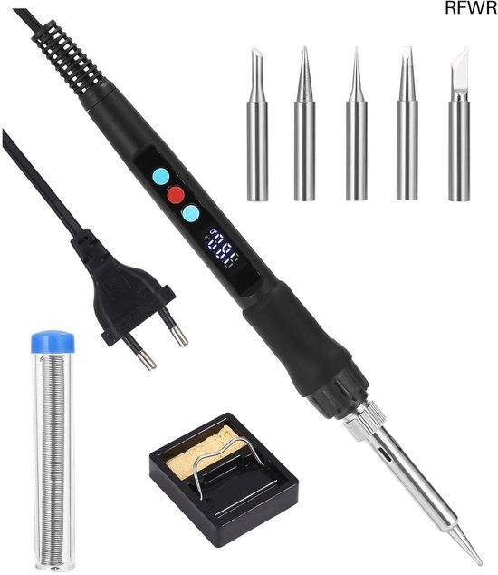 RFWR® 100W LED Soldeerboutset met Instelbare Temperatuur 180-500 ...