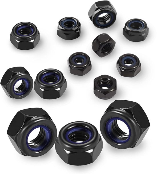 Allecto Plus - Zeskantmoeren M6 DIN 985 voor stevige verbindingen - RVS borgmoeren -... | bol