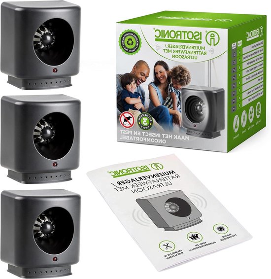 Set of 3 Ultrasonic Rat Repellers for Mouse, Animal, and Rodent ...