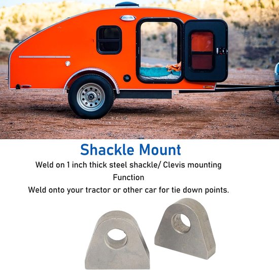 D Ring Shackle Mount - 2 Stuks Heavy Duty - 1 Inch Dikke Stalen Weld op ...