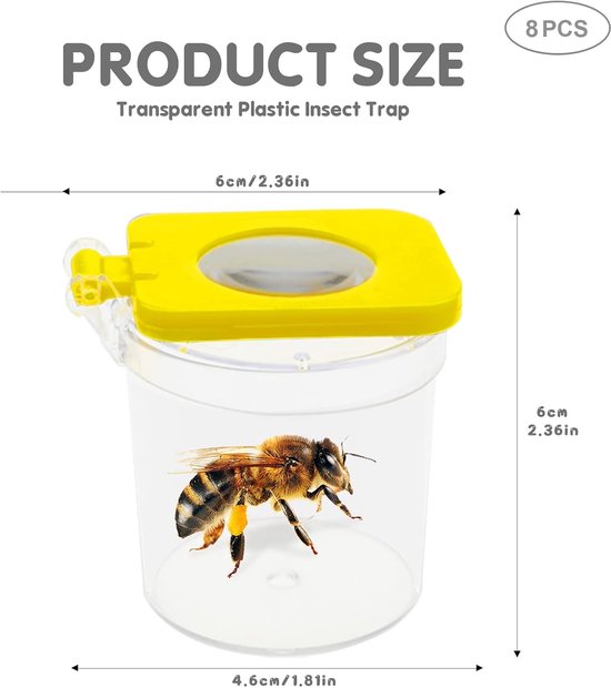 Vergrootglas Insect Viewer Box - 6 STKS - Vergrootglas Insect Container ...