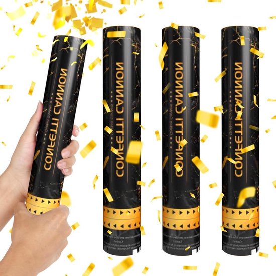 Confettikanonnen set van 4 - Feestpopper confetti shooter voor ...
