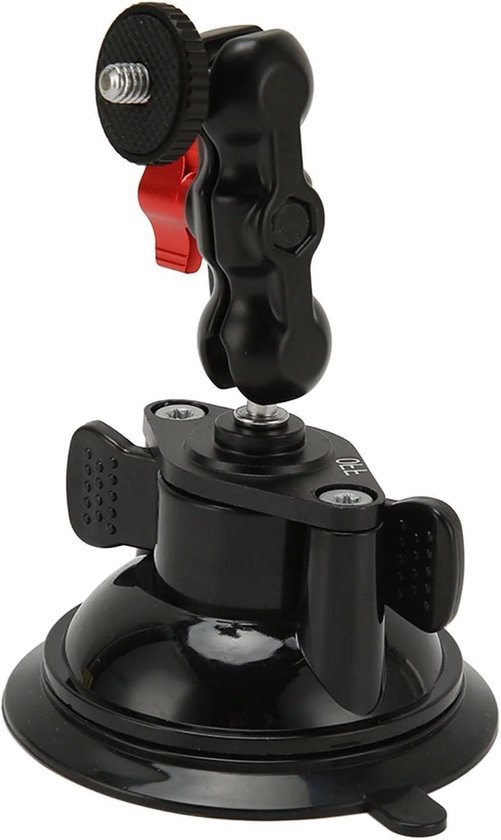 Allecto Plus - Metalen Zuignap Camera Auto Houder met Dubbele Bal en 1/ ...