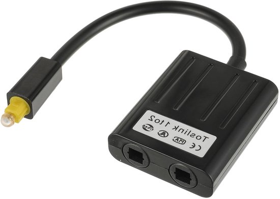 Optische Audio Splitter - Toslink Splitter voor TV en Soundbar met 1-in ...