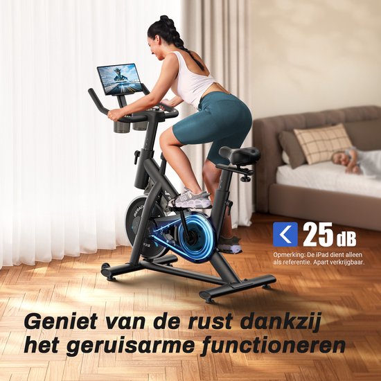 Merach Hometrainer fiets - Fitness fiets met tablethouder - 16 ...