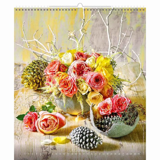 Romantic Flower Arrangement Calendar A2 2026+ | bol