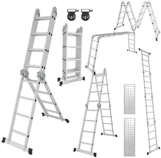 Aluminium Vouwladder – Vouwtrap – Multitrap – Telescoopladder ...