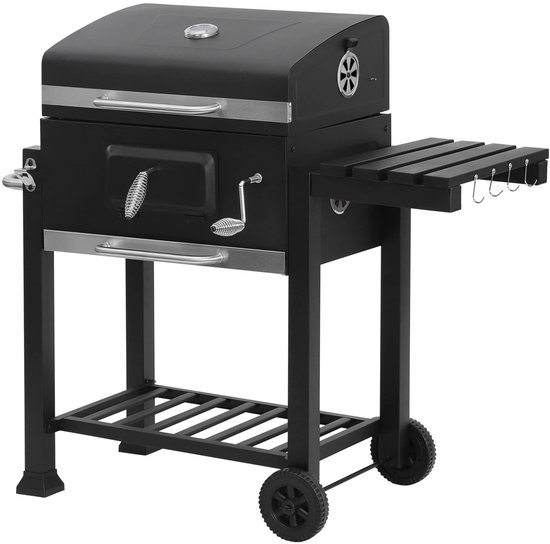 Mila Shop Houtskoolgrill - Robuuste BBQ grill - Opvouwbare bijzettafel ...
