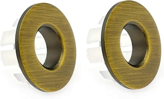 Allecto Plus - 2x Metalen wastafel overloopring - Messing - Koper - Badkamer en keuken... | bol