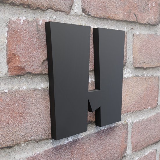 Huisnummer Showcard H zwart - Huisnummerbord - 15 cm - blinde ...