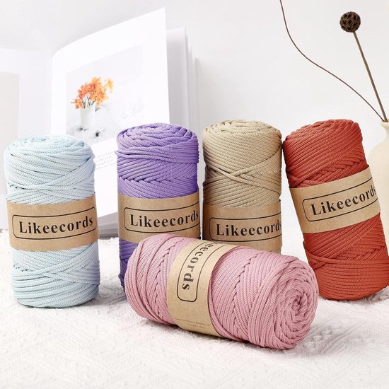 Polyester Braided Yarn 4mm x 130m for Crochet Basket Macrame Cord | bol