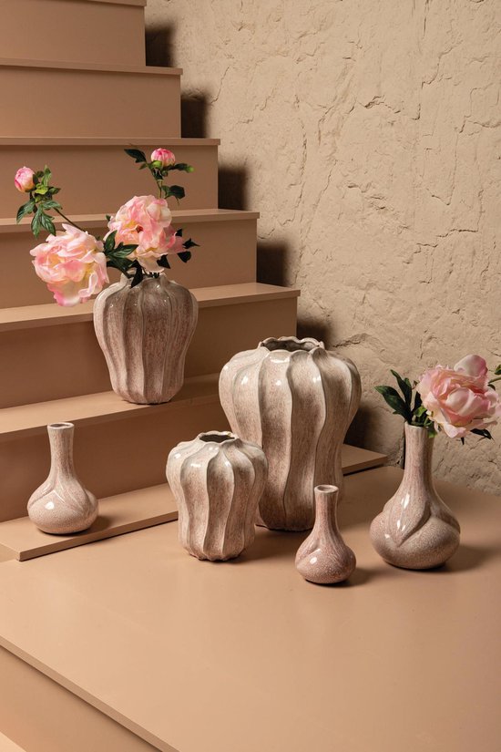 PTMD Vaas Hailey - 18x18x28 cm - Keramiek - Roze | bol