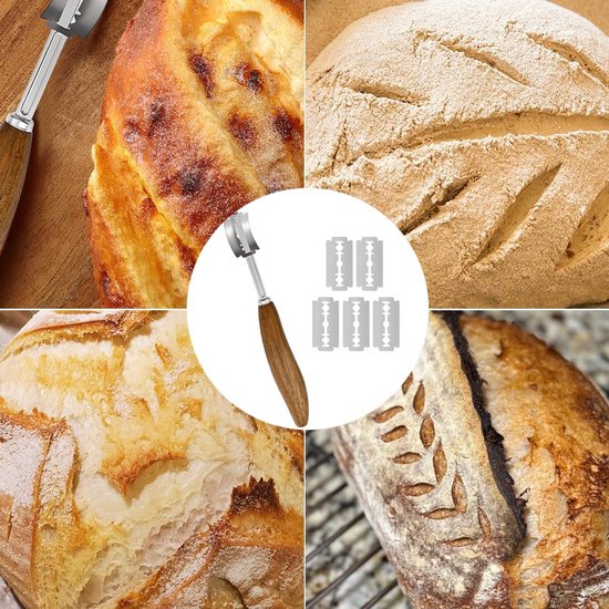 Bread Lahm Dough Razor - Baguettemes - Bakgereedschap met 5 Mesjes ...