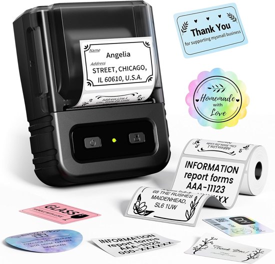 Bluetooth-labelmachine met tapes, M102-barcodeprinter, 2-inch ...