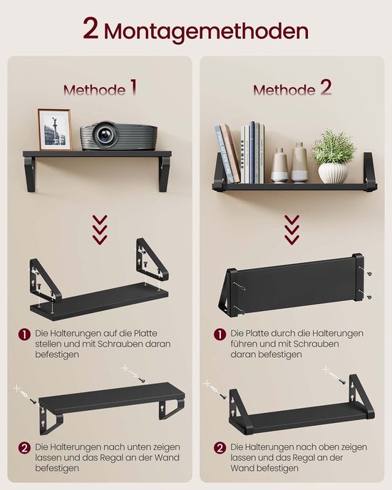 3 -delige muurplank Set - zwevende plank - Display planken - Dubbele ...