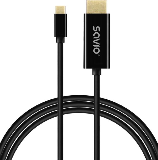 Savio Cl-190 USB-kabel 1 m USB C Zwart | bol