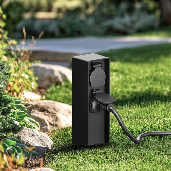 Ledvion - Buitenstopcontact Paal - 2 Stopcontacten - Waterdicht IP44 | bol