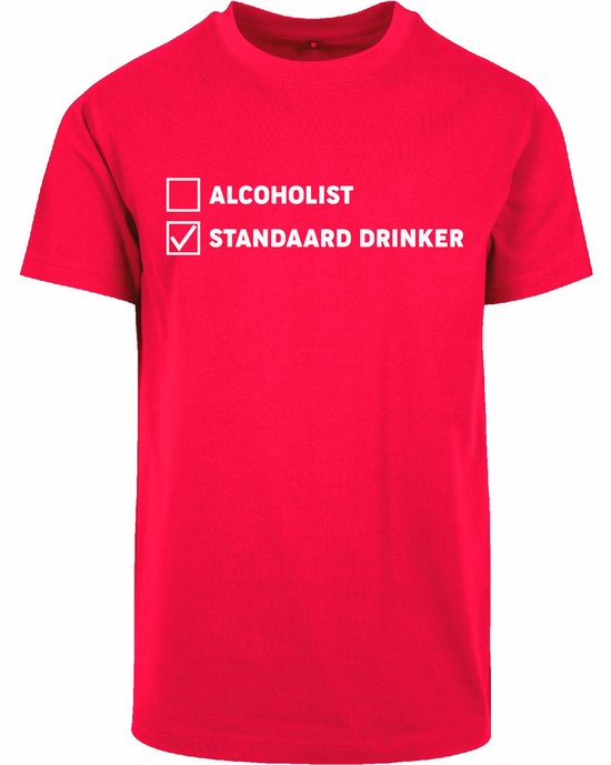 7304 - T-shirt - Standaard drinker-City Red-S | bol