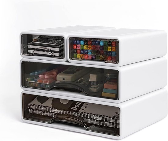 JGS Premium - Bureau-organizer set met 4 stapelbare lade-organizers ...