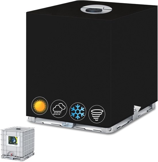 Waterdichte IBC Tankafdekking 1000 l - UV-bescherming - 420D - 120 x ...