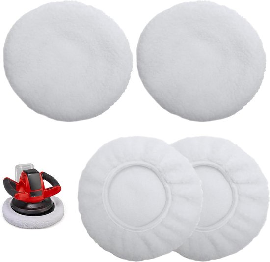 Allecto Premium - Lamswol Polijstpetten Microvezel Mooie Set Katoenen ...
