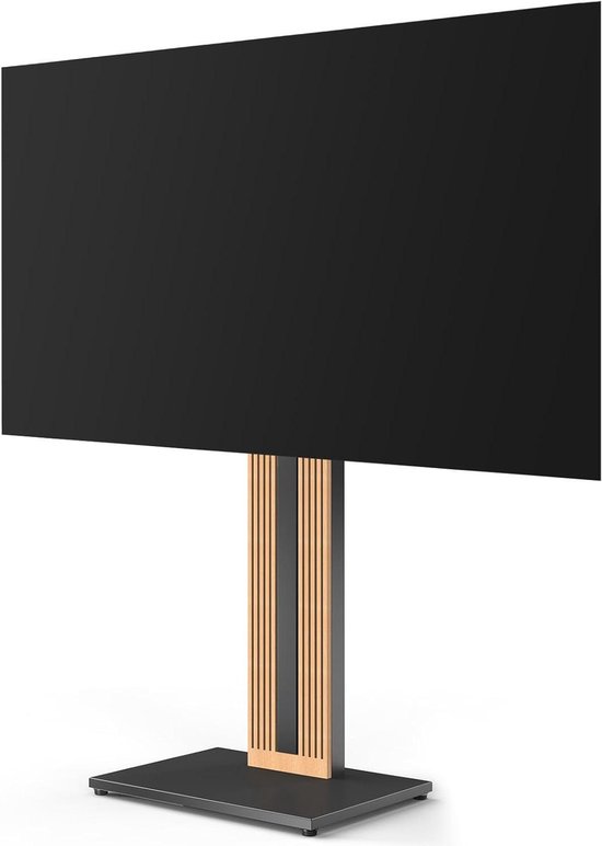 Zen Series Design Beech Wood TV Stand - Rotating Height Adjustable for ...