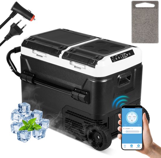 Elektrisch Koelbox 50 Liter - Compressor Koelbox - DC 12V/24V, AC 100~240V voor Auto... | bol