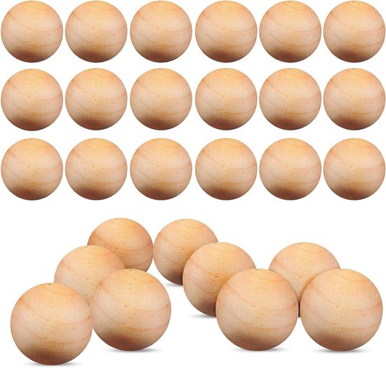 Inovra Plus - Houten Ballen 100 Stuks 12mm Kerst Knutselen Ambachten ...