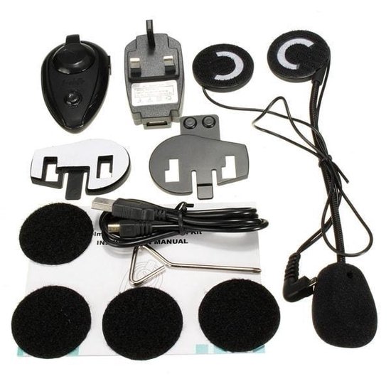 A2DP 500m BT Interfoon Motorfietshelm Intercom Headset Kit Met ...