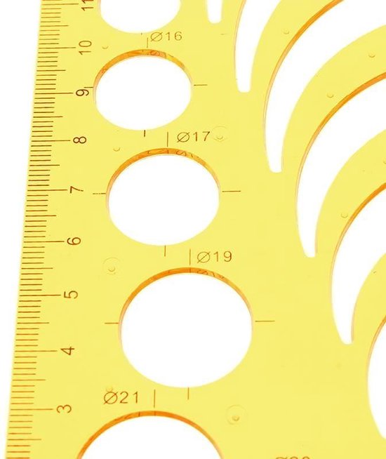 bol.com | Circle Radius Halve Cirkel Tekening Sjabloon KT Soft Plastic ...