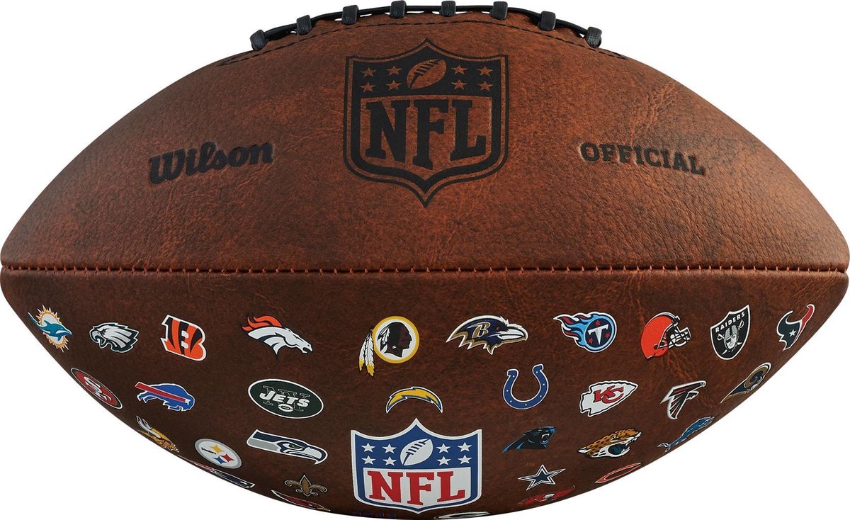 Official Nfl Football Logo Wilson TDS NFL Official Size 9 Rubber Cover
