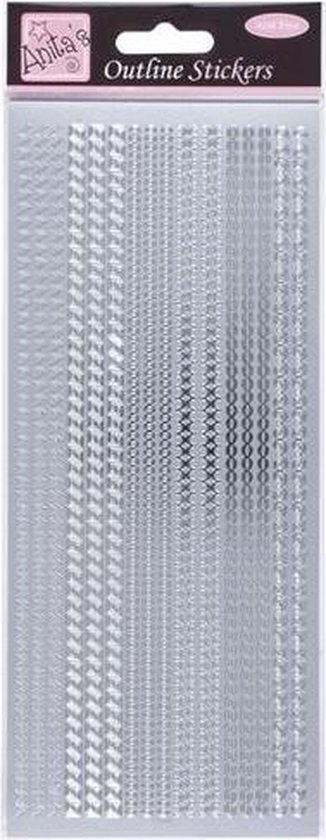 Outline Stickers - Assorted Borders - Silver | bol.com