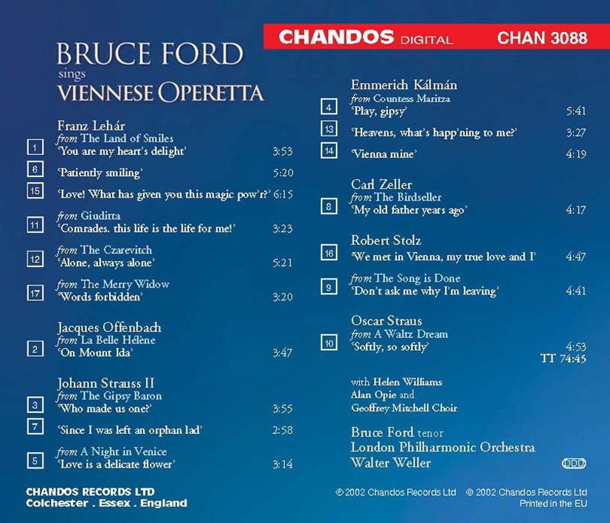 Bruce Ford Sings Viennese Operetta, Bruce Ford Sings Viennese Operetta ...