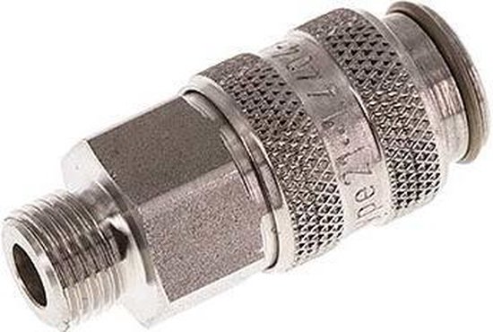 RVS 306L DN 5 Luchtkoppeling Snelkoppeling G 1/8 inch Buitendraad ...