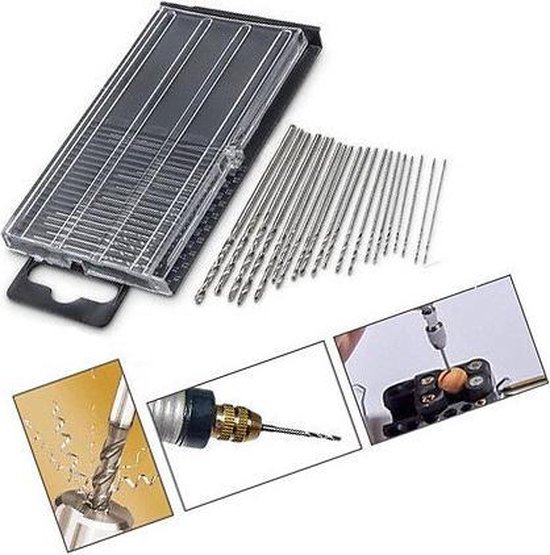 Set van 40 micro hss boortjes 0.3 - 1.6 mm in doosjes | bol