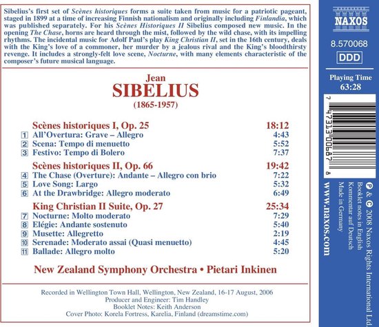 Sibelius: Scenes Historiques, Pietari Inkinen | CD (album) | Muziek | bol.com