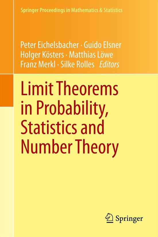 Springer Proceedings in Mathematics & Statistics 42 - Limit Theorems in Probability,... | bol.com